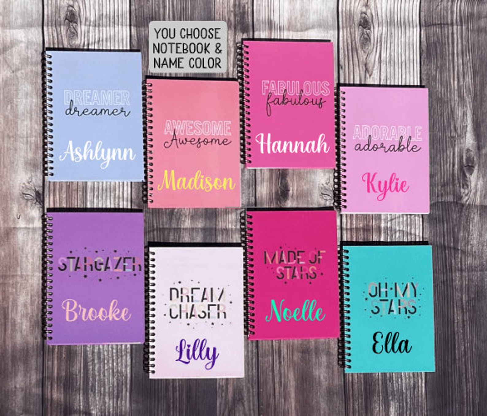 Personalized Notebook for Girls Kids Notebooks Back to - Etsy