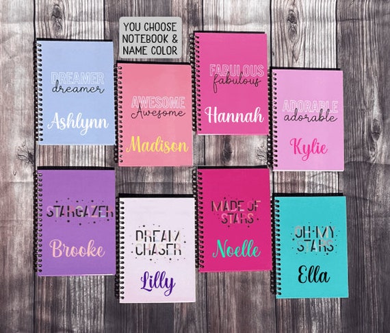 Personalized Notebook for Girls Kids Notebooks Back to - Etsy