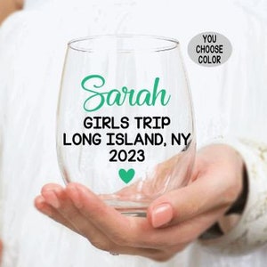 Girls Trip Wine Glasses, Girls Trip Gifts, Girls Getaway Wine Glass ...