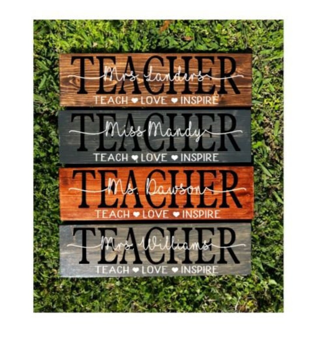 Teacher Sign, Teacher Gifts Personalized, Teacher Appreciation Gifts ...