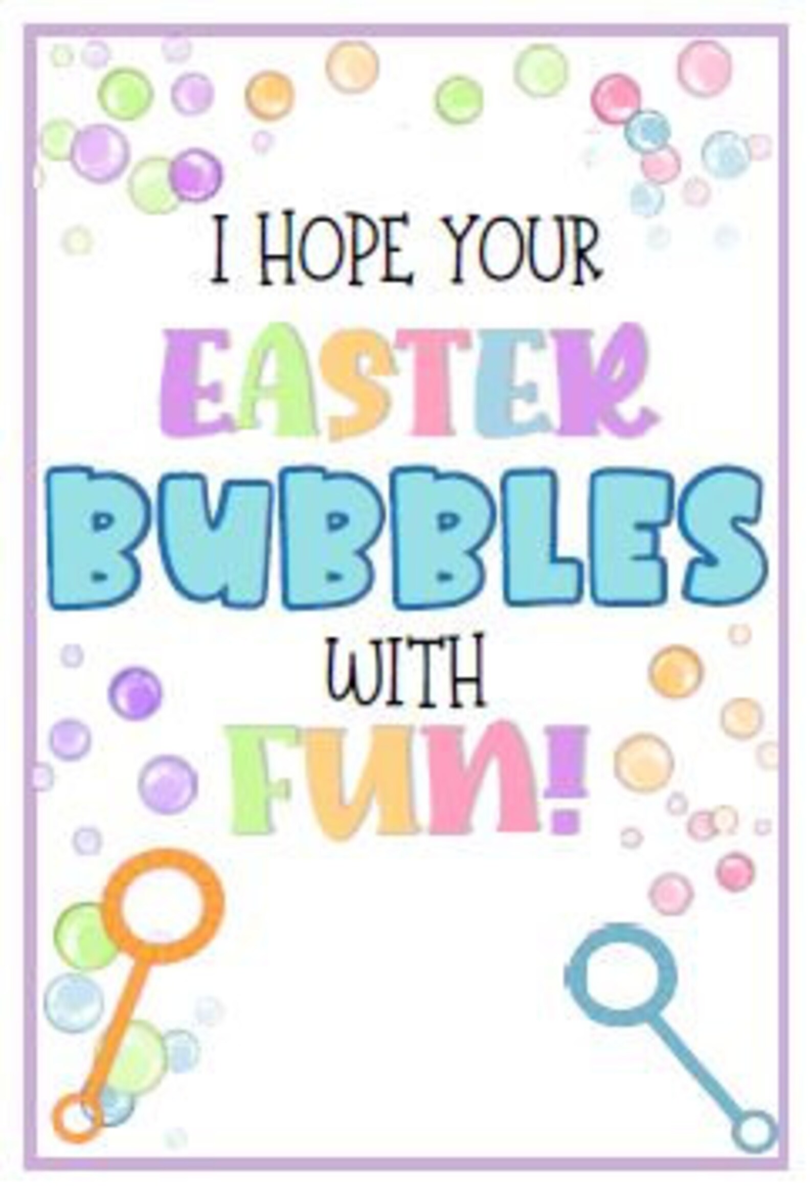Easter Bubbles, Easter Basket Stuffers, Kids Easter Gifts, Kids Easter ...