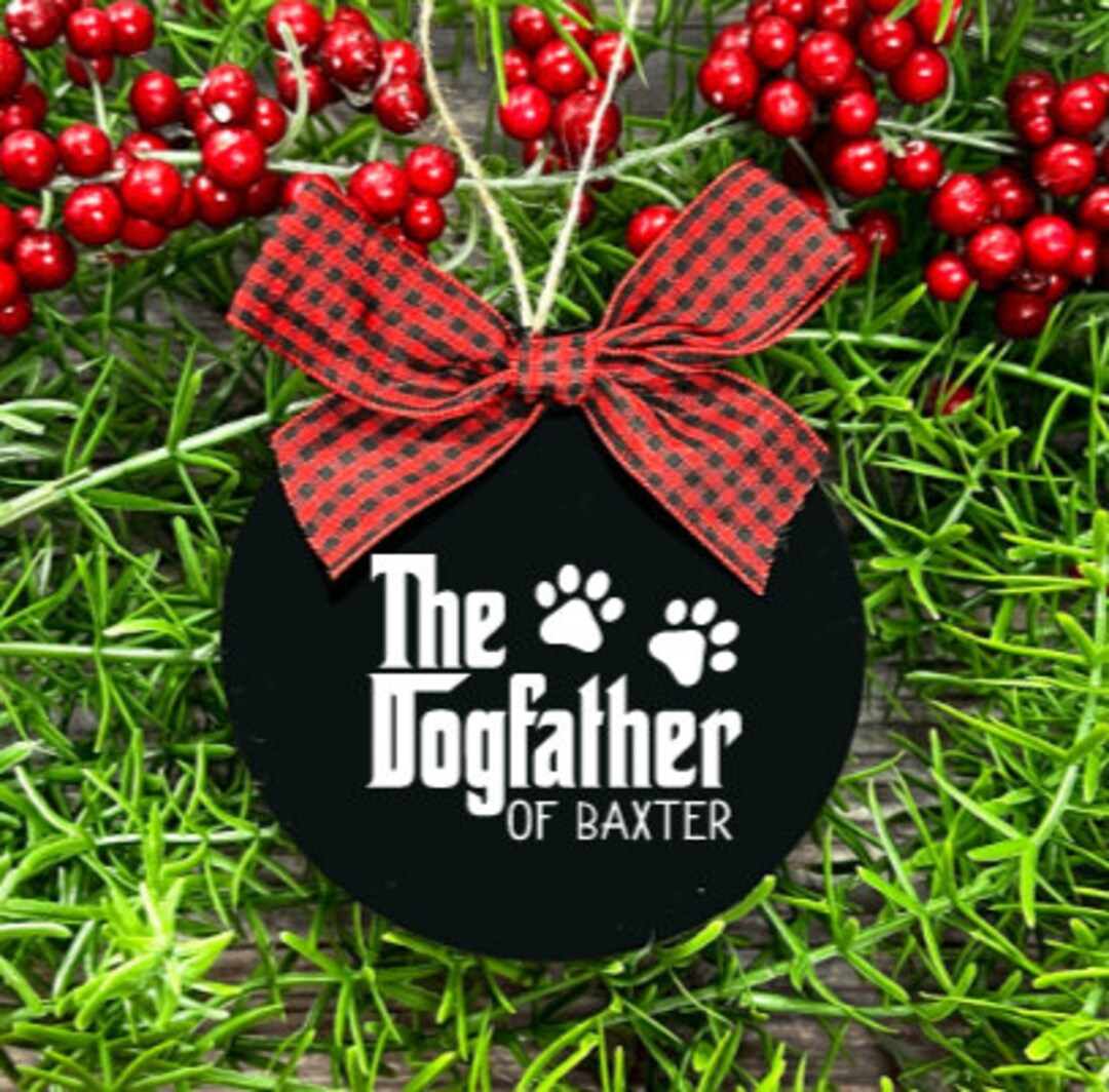 The Dogfather Christmas Ornament, Personalized Dog Dad Gift, Gift for ...