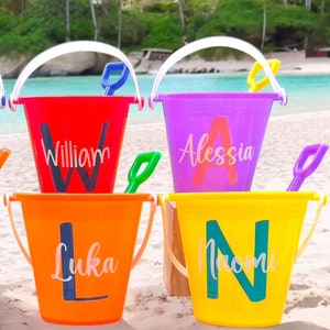 Personalized MINI Beach Bucket for Kids, Kids Party Favors, Beach Toys ...