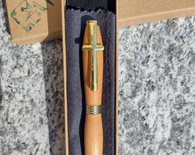 Pear Wood Ballpoint Pen, Christian Faith Pen, Confirmation Gift ...