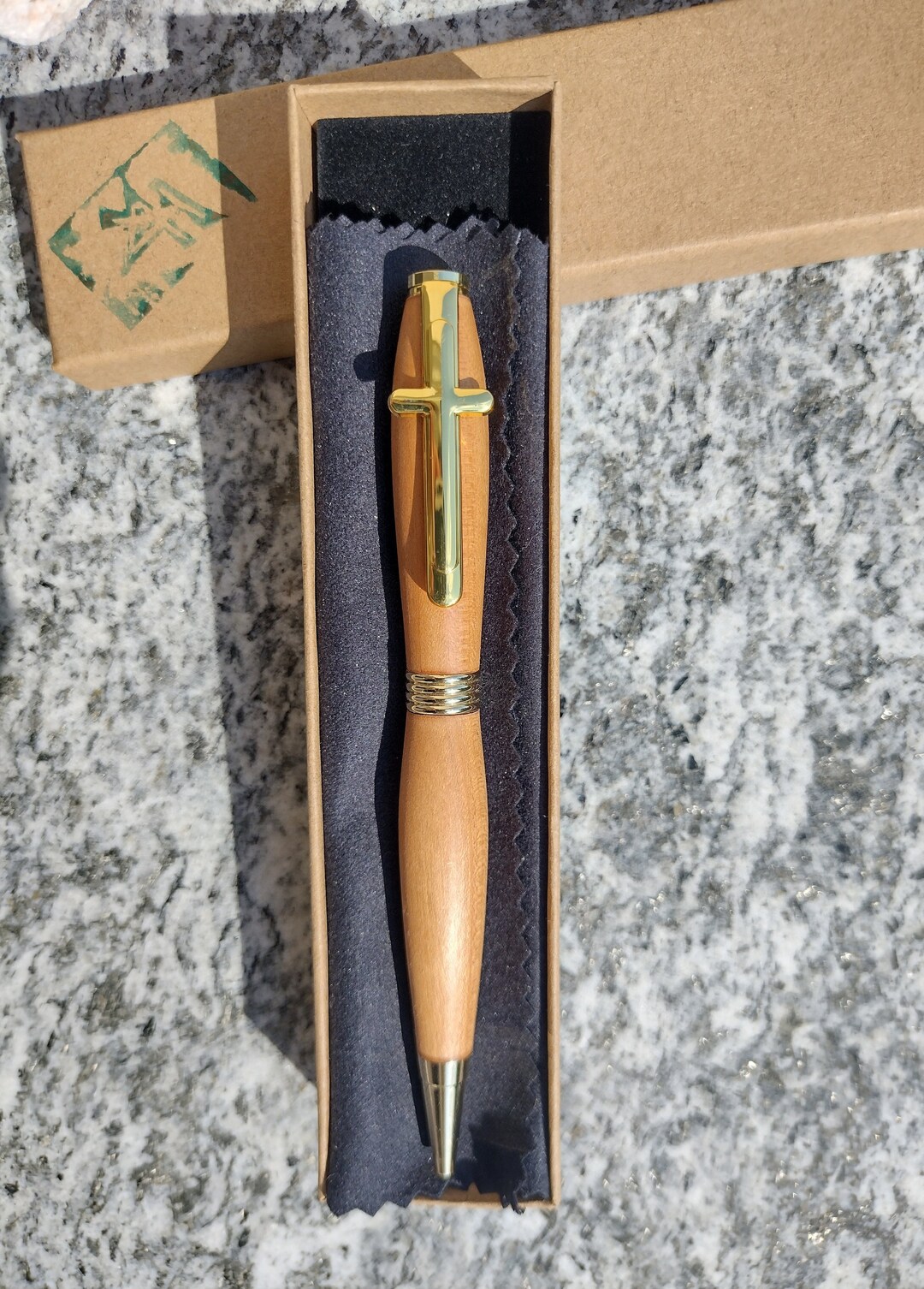 Pear Wood Ballpoint Pen, Christian Faith Pen, Confirmation Gift ...