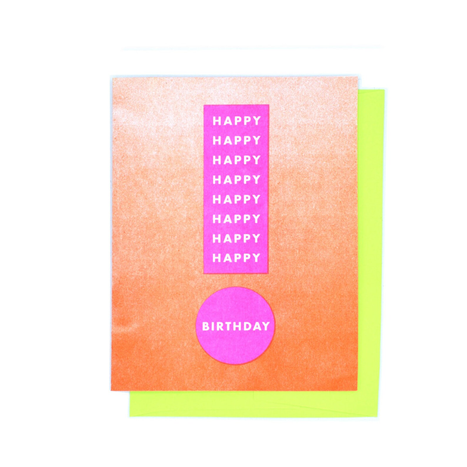 Happy Birthday Exclamation Risograph Birthday Card - Etsy
