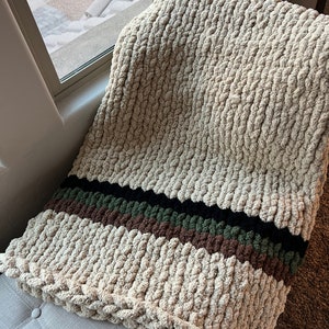 Cabin Fever Chunky Knit Blanket - Etsy