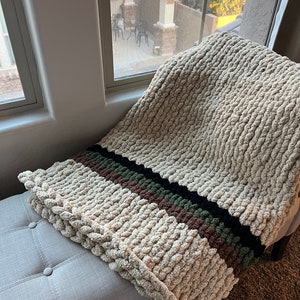 Cabin Fever Chunky Knit Blanket - Etsy