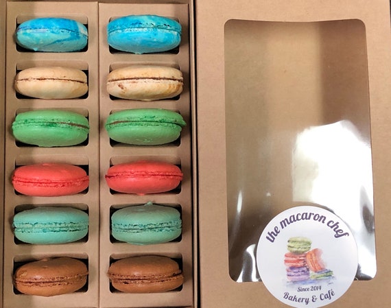 French Macarons 12 count box variety pack hand made | Etsy