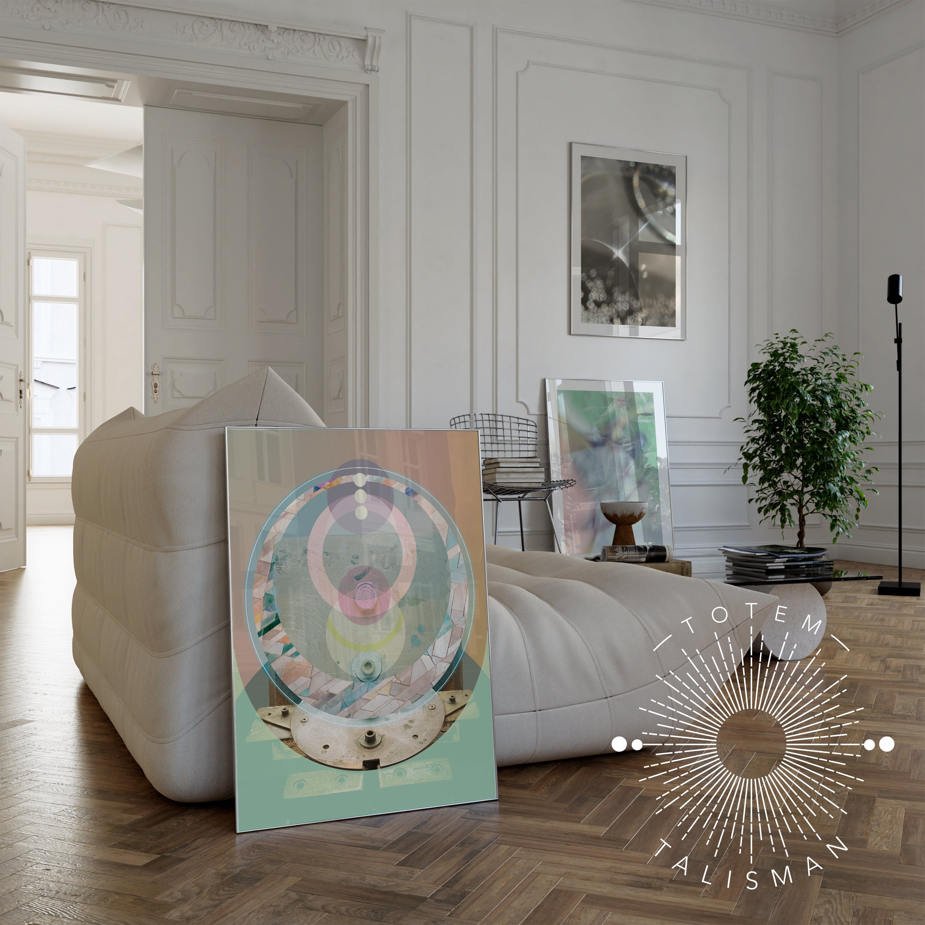 Abstract Poster Pastels, Metal, Arches, Circles - Pastel Goth - Soft ...