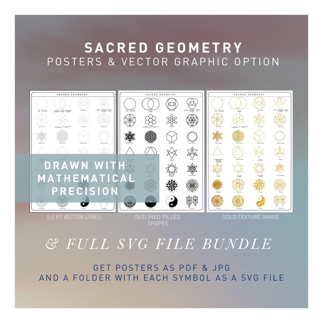 Sacred Geometry Vector Graphics or Sacred Geometry Posters - Etsy