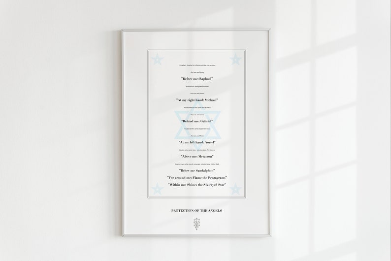 The LBRP Poster Lesser Banishing Ritual of the Pentagram - Etsy