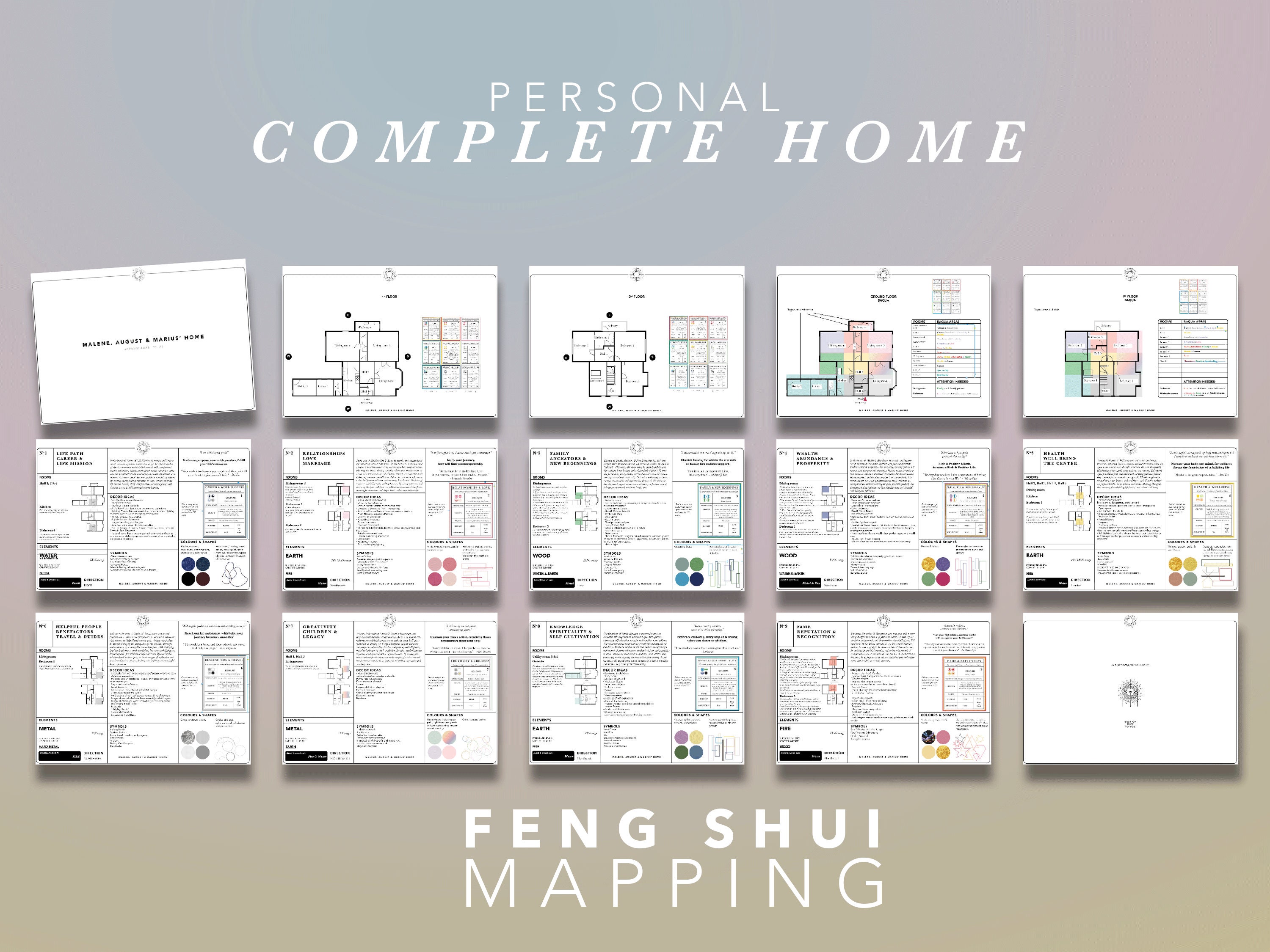 Personal Feng Shui Complete Home Mapping Personalized Document of the 9 ...