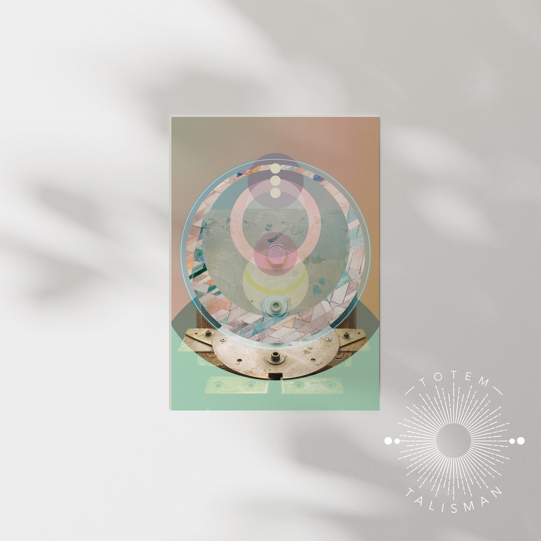 Abstract Poster Pastels, Metal, Arches, Circles - Pastel Goth - Soft ...