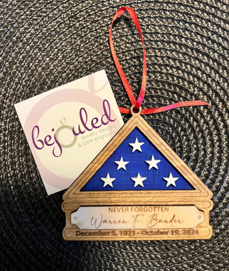 Folded Flag Memorial Ornament - Etsy