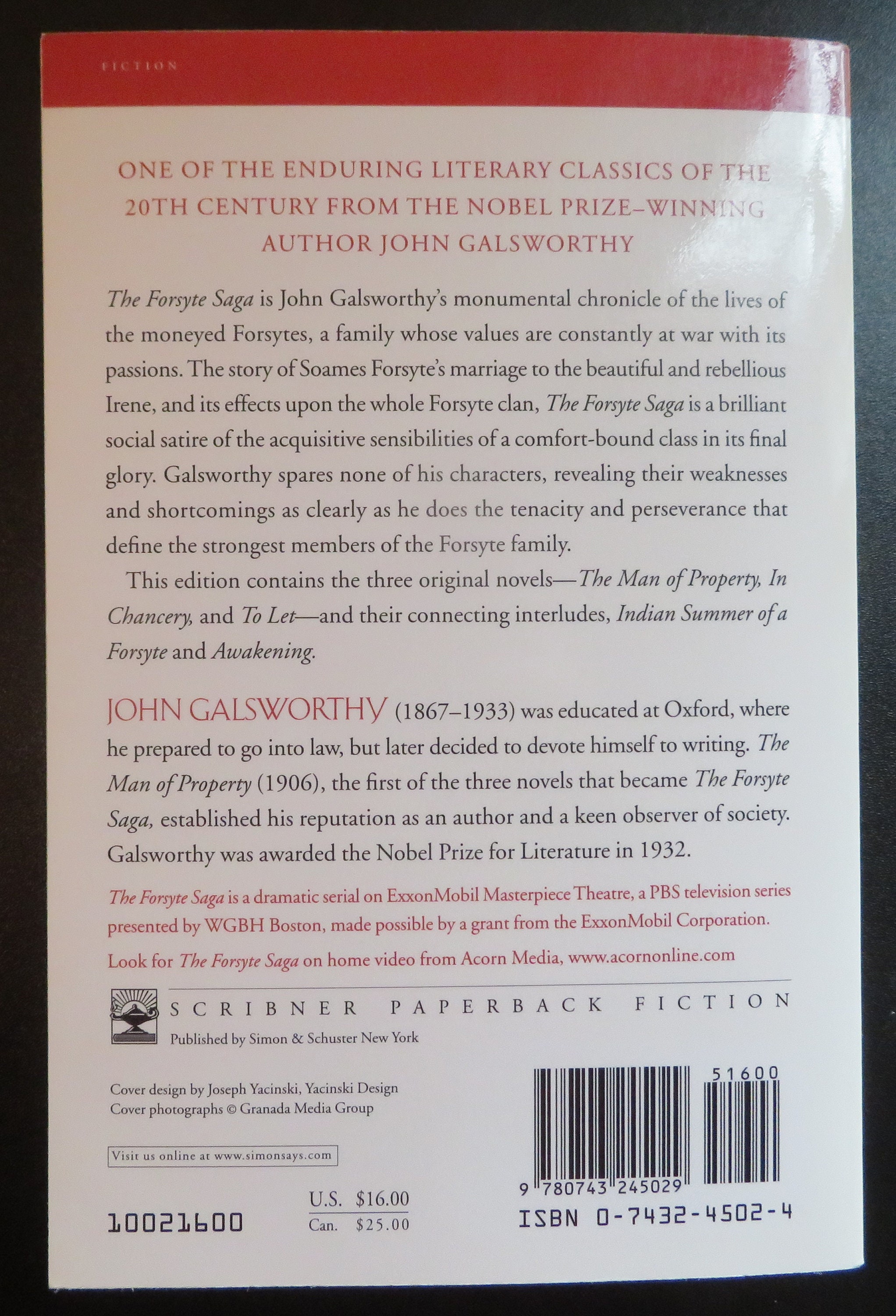 The Forsyte Saga by John Galsworthy Paperback 2002 Edition to Accompany ...