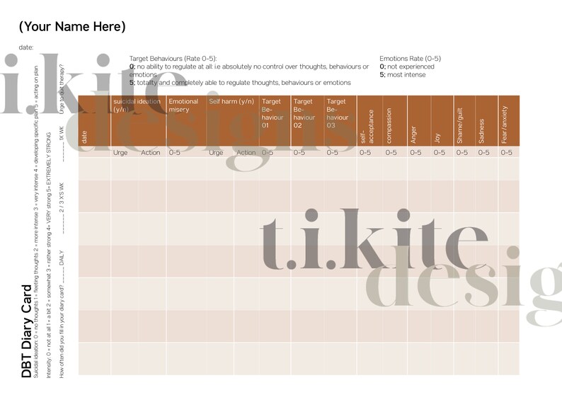DBT Card, DBT Skills, Dbt Workbook, Borderline, Bpd, Therapy Worksheet ...