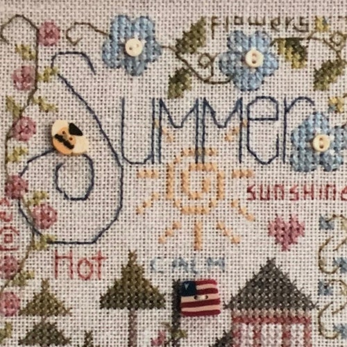 Shepherd's Bush SUMMER NOTES Cross Stitch Pattern Summer - Etsy