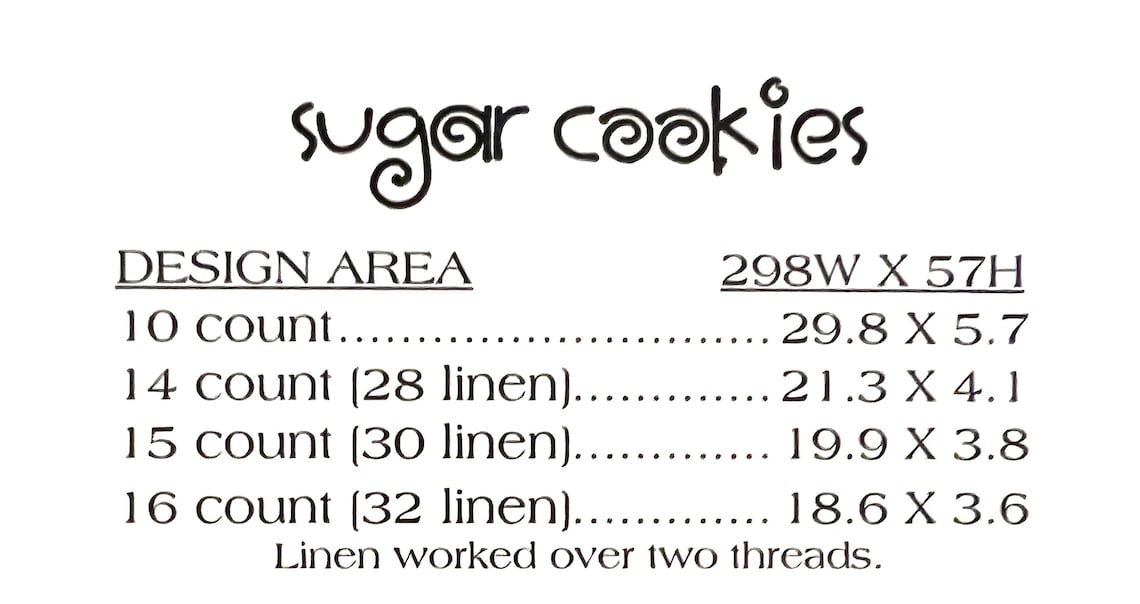 CRICKET COLLECTION "sugar Cookies" Counted Cross Stitch Pattern ...