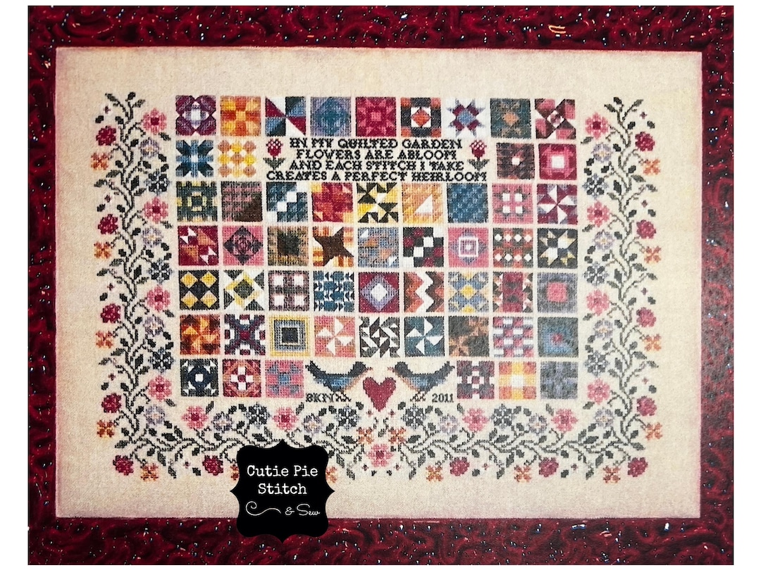 BLUE RIBBON DESIGNS "quilted Garden" Counted Cross Stitch Pattern ...