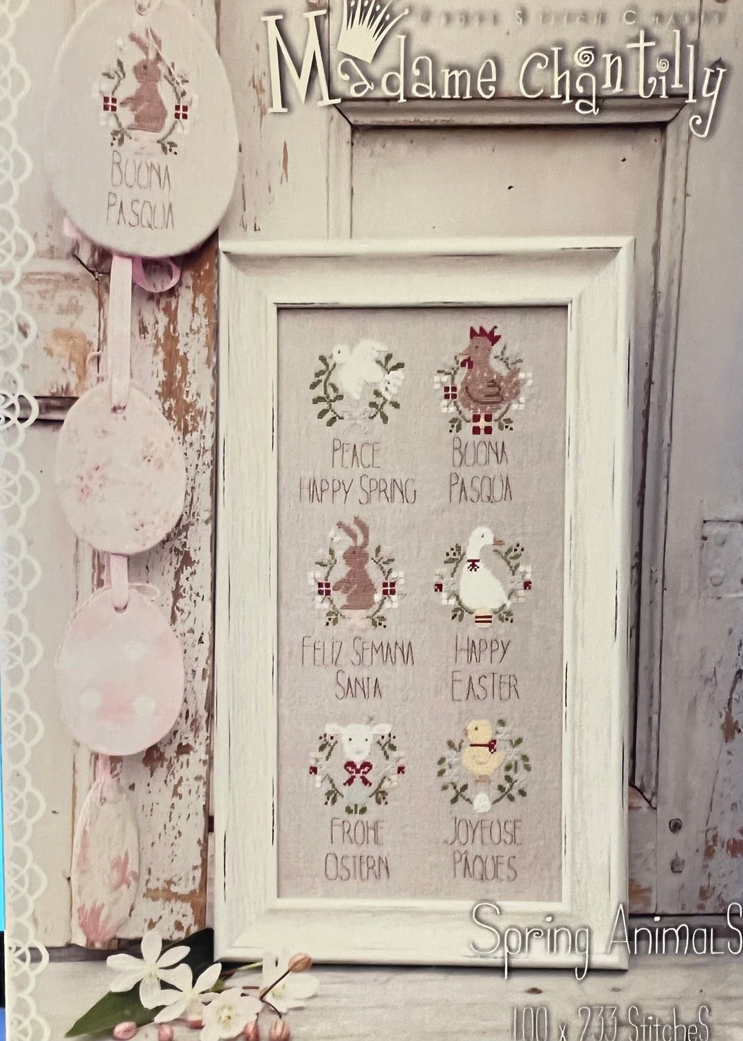 MADAME CHANTILLY "spring Animals" Counted Cross Stitch Pattern~peace ...