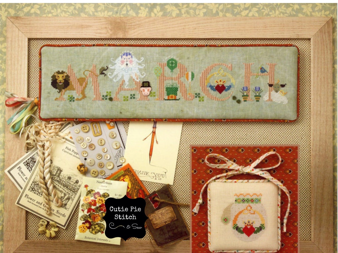 CRICKET COLLECTION "march" Counted Cross Stitch Pattern With Handmade ...