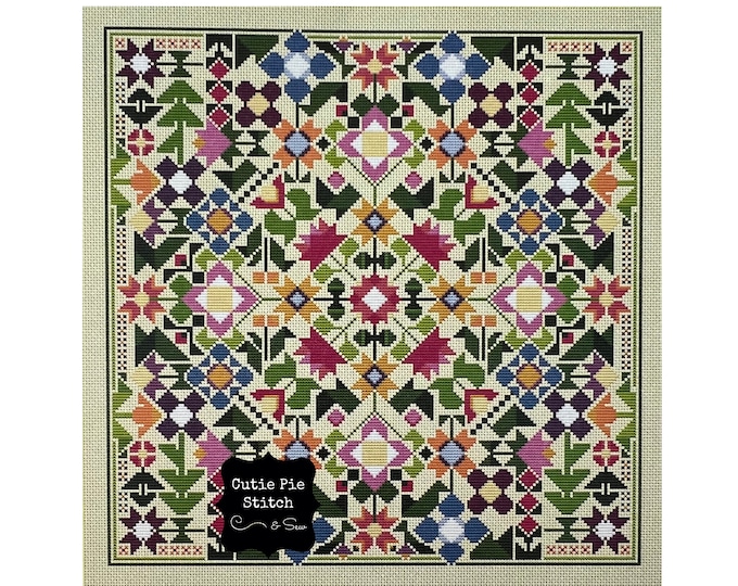 CAROLYN MANNING DESIGNS "garden Party" Counted Cross Stitch Pattern ...