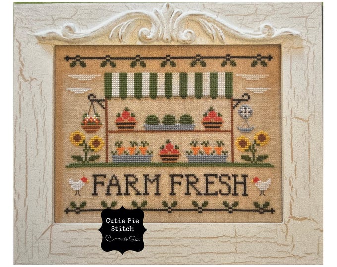 COUNTRY COTTAGE NEEDLEWORKS "farm Fresh" Counted Cross Stitch Pattern ...