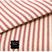Red Ticking - Etsy