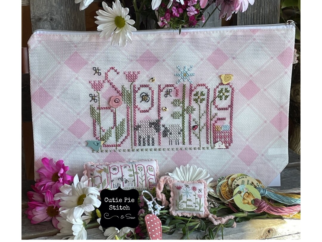 SHEPHERD'S BUSH spring Bag Counted Cross Stitch Pattern for Peony Mesh ...