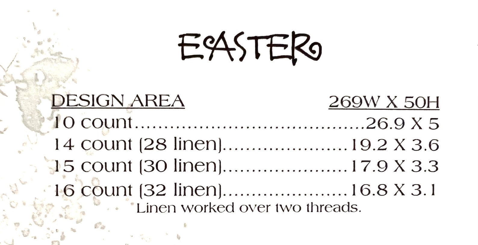 CRICKET COLLECTION "easter" Counted Cross Stitch Pattern~spring Cross ...