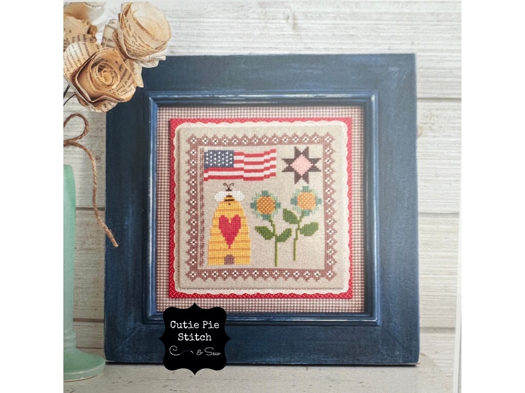 CLEARANCE ITS Sew EMMA "patriotism & Industry" Counted Cross Stitch ...