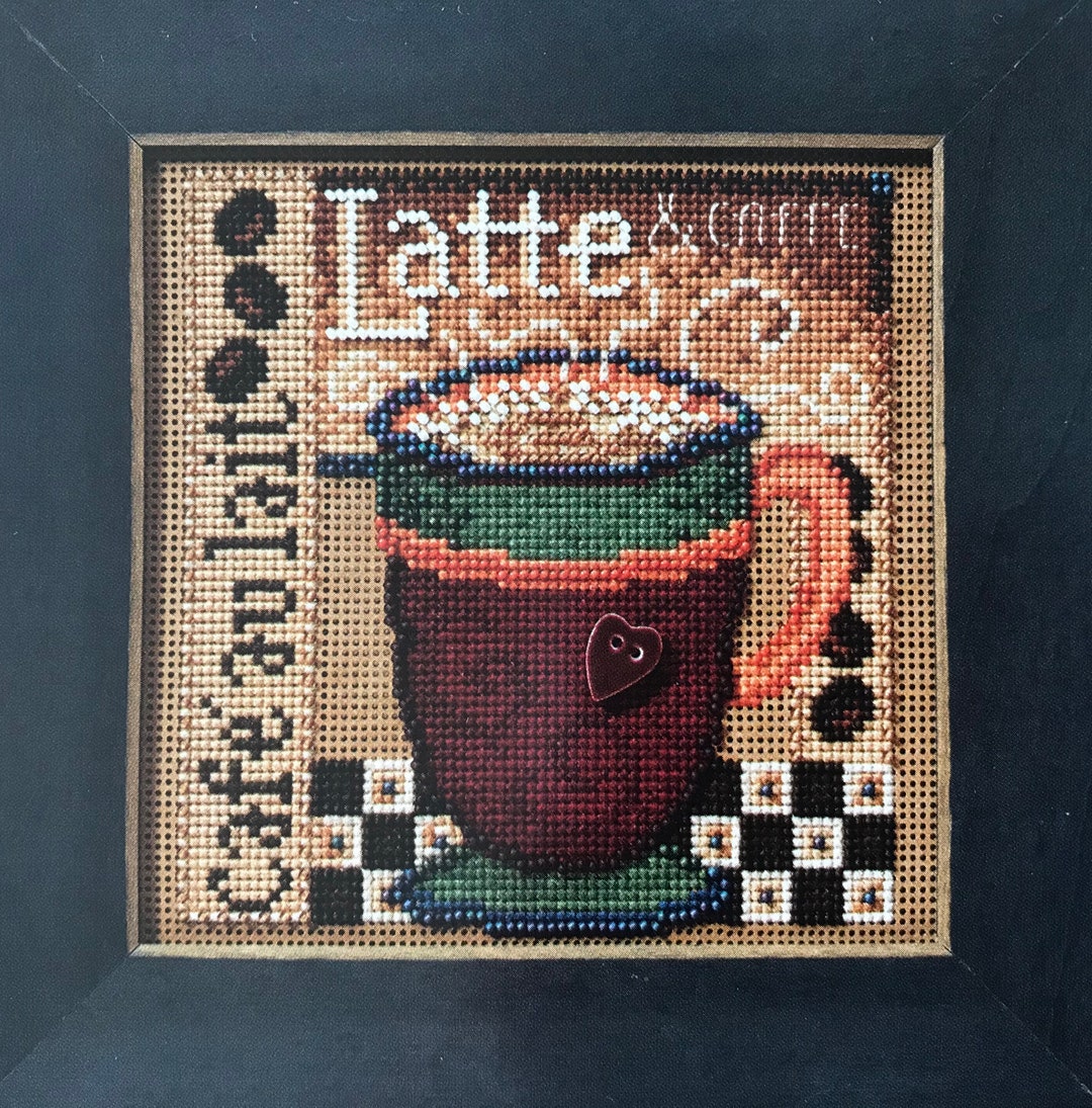 MILL HILL "latte" Beaded Counted Cross Stitch Kit~cafe Latte Cross ...