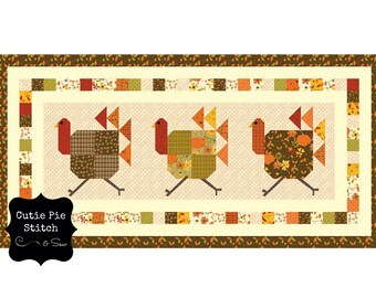 Turkey Trot Table Runner Pattern - Etsy