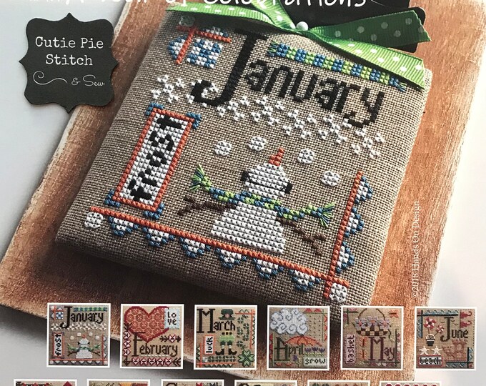 HANDS ON DESIGN "a Year of Celebrations" Counted Cross Stitch Pattern ...
