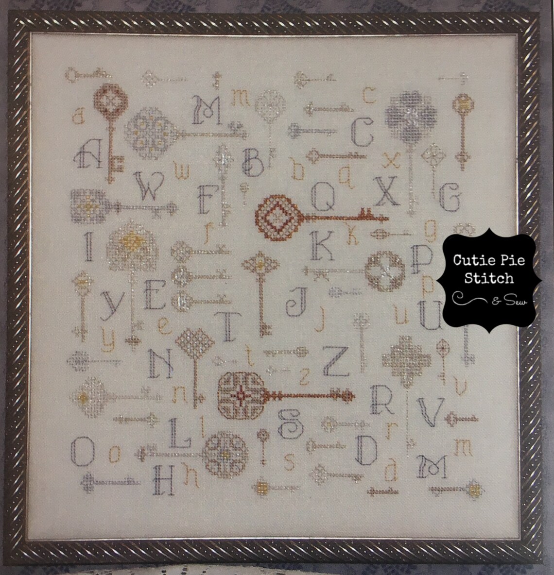 ROSEWOOD MANOR keys to the Kingdom Counted Cross | Etsy