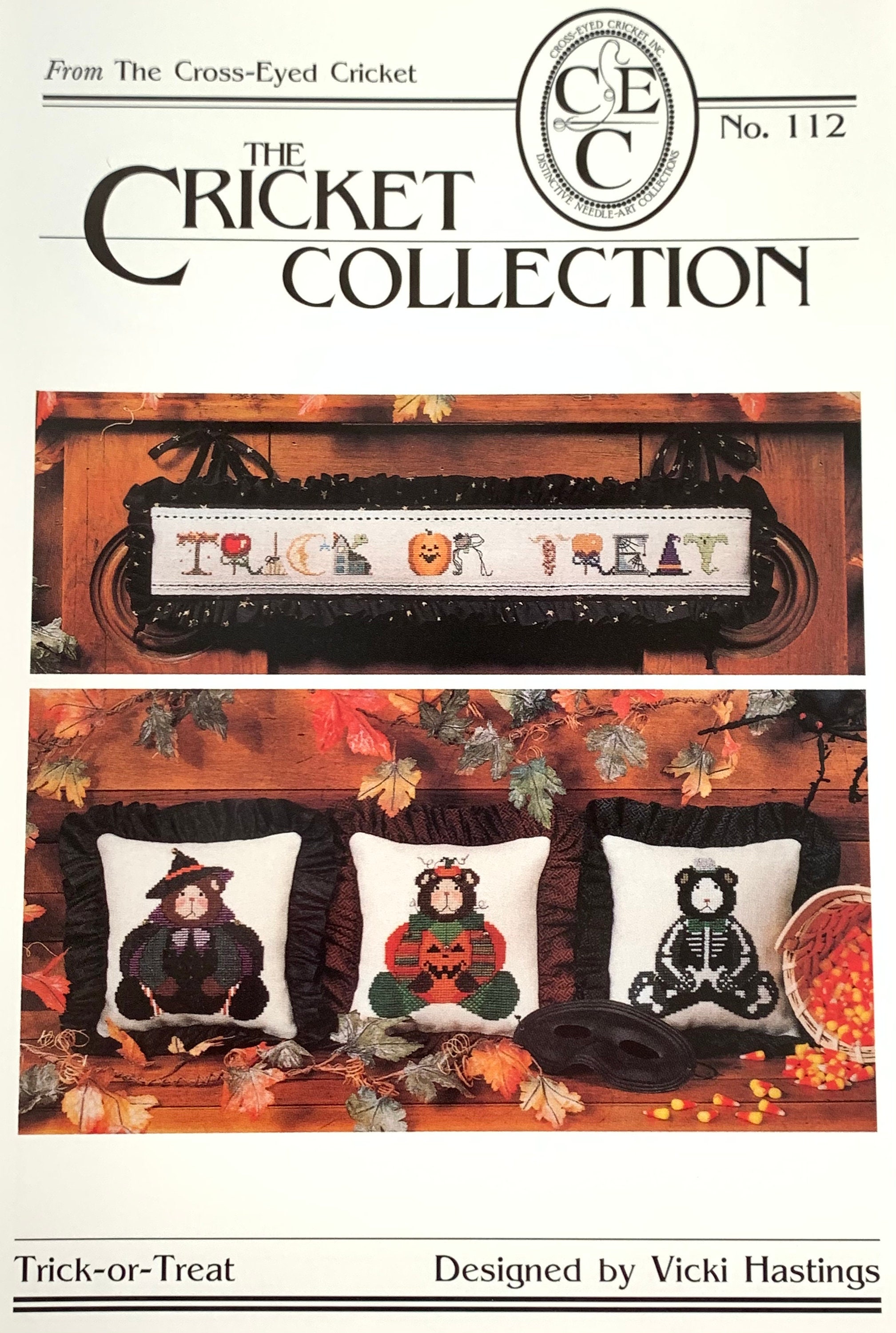 CRICKET COLLECTION "trick-or-treat" Counted Cross Stitch Pattern ...