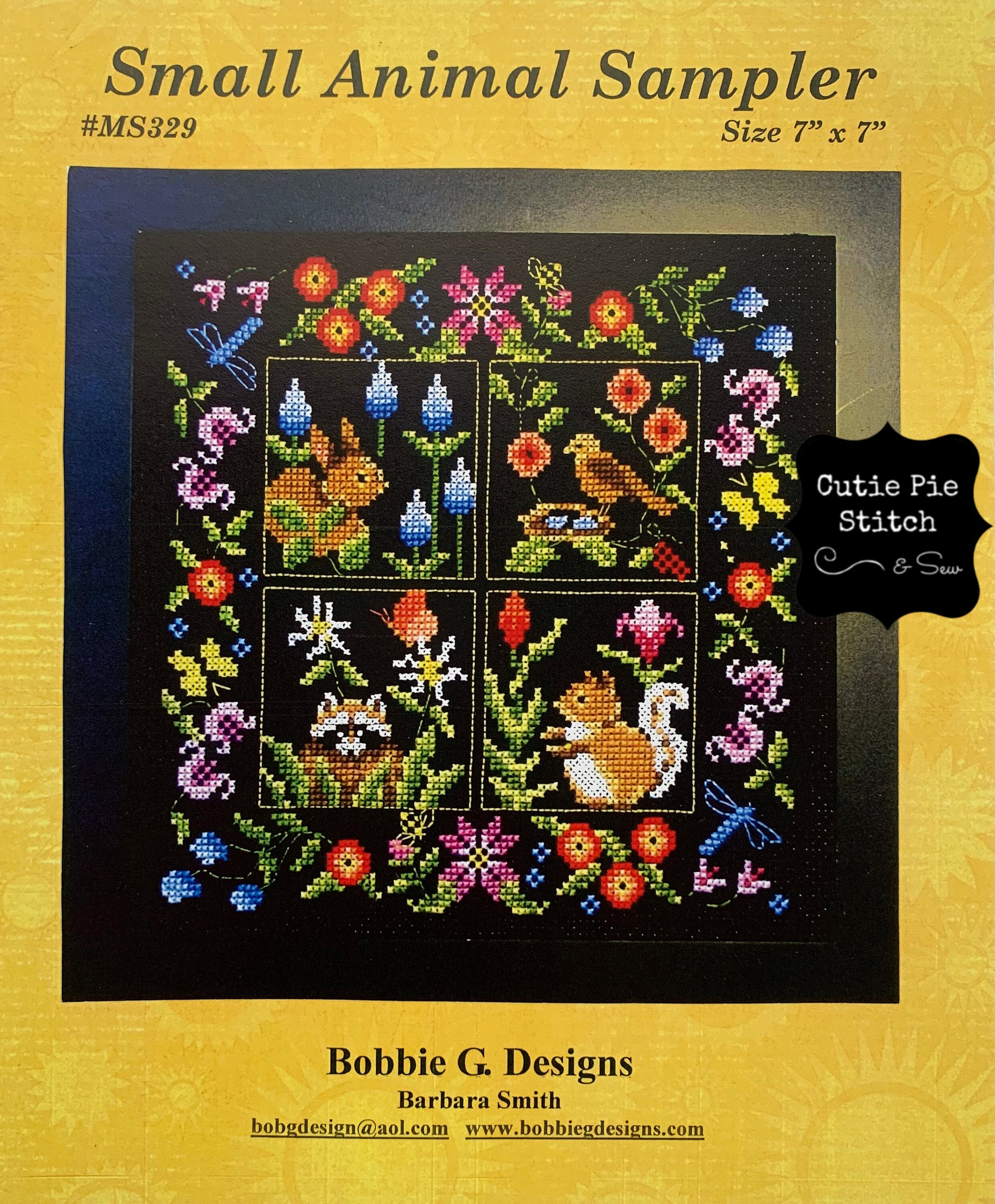 BOBBIE G. DESIGNS "small Animal Sampler" Counted Cross Stitch Pattern ...