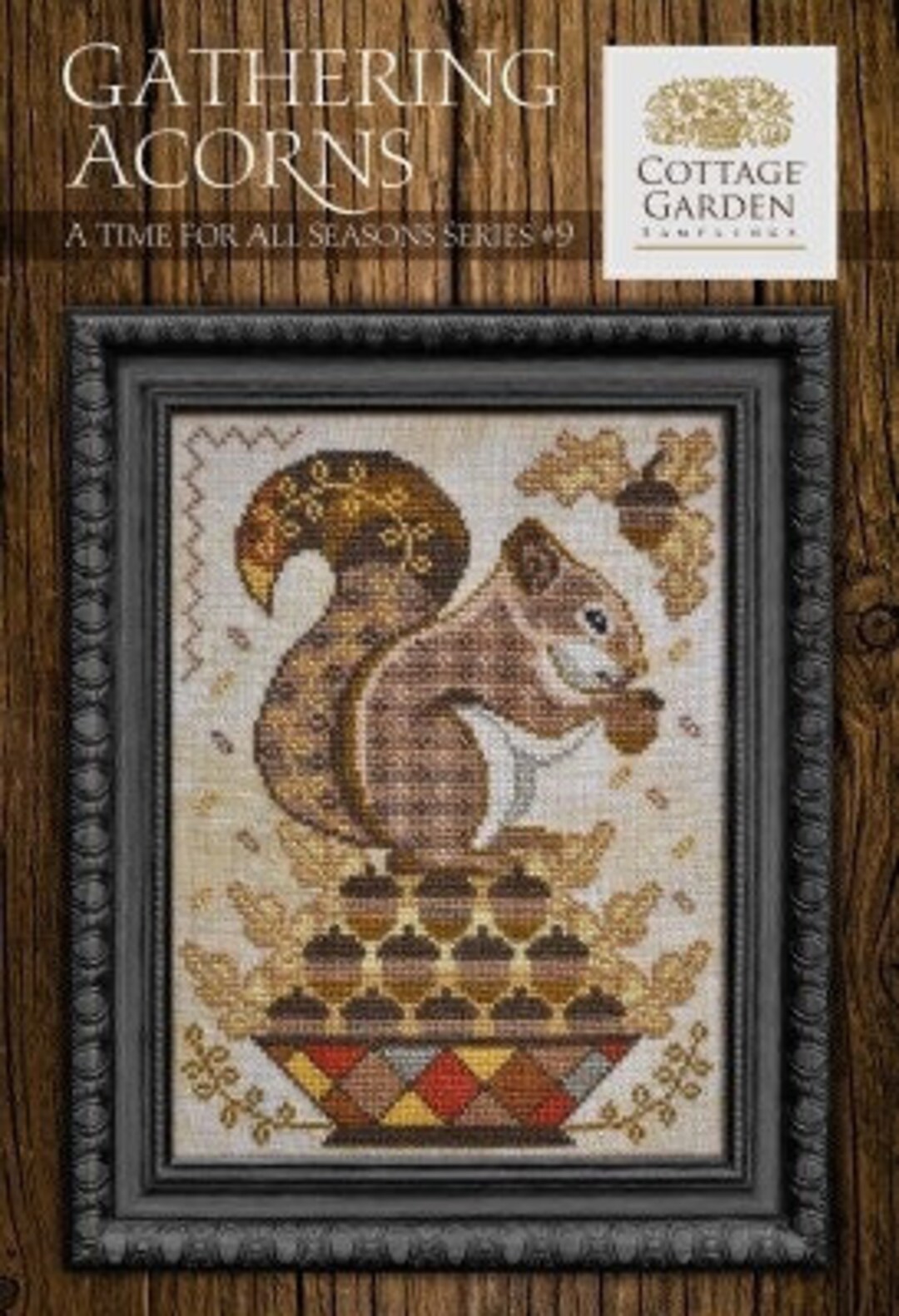 COTTAGE GARDEN SAMPLINGS gathering Acorns Counted Cross Stitch ...