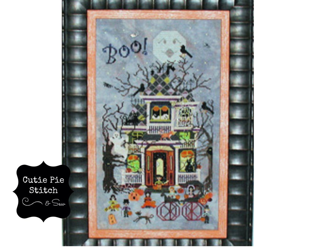 PRAISEWORTHY STITCHES "blue Moon Manor" Counted Cross Stitch Pattern ...