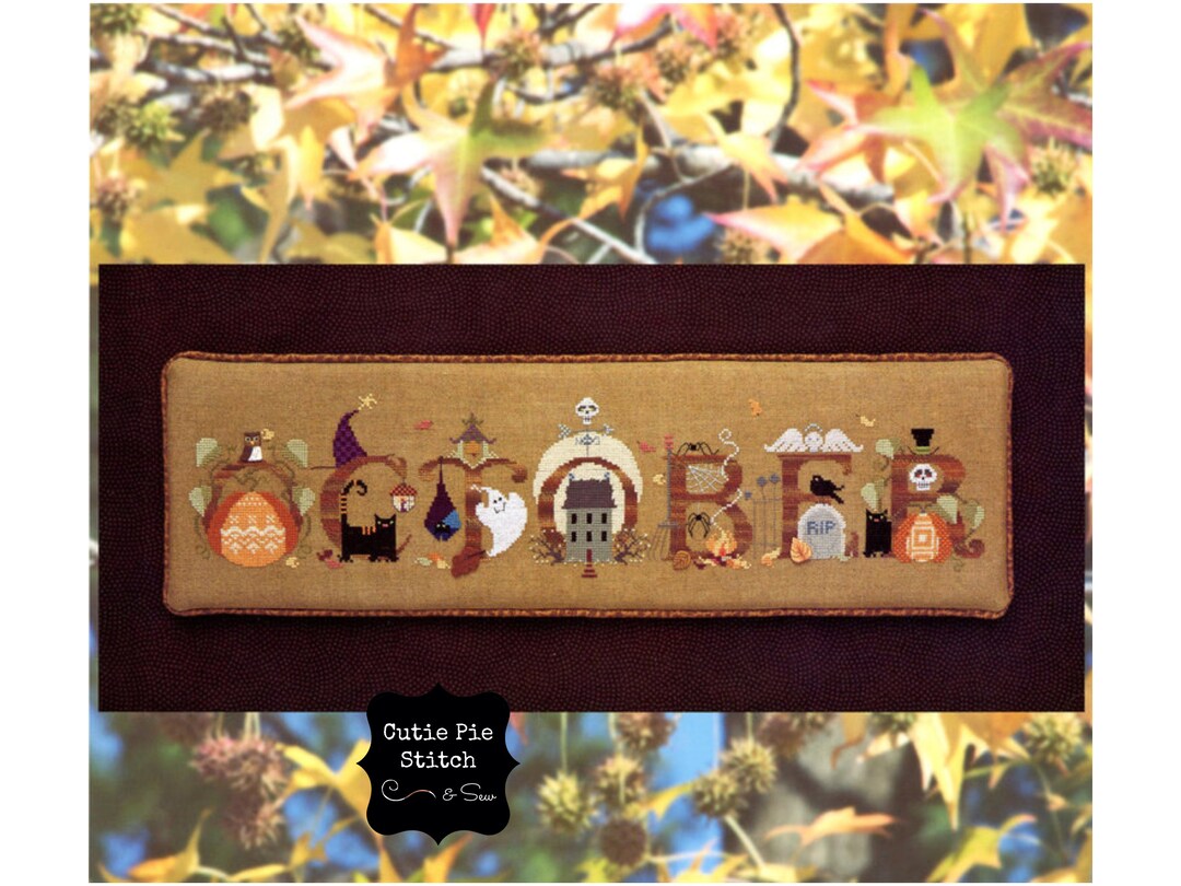 CRICKET COLLECTION "october" Counted Cross Stitch Pattern With Handmade ...