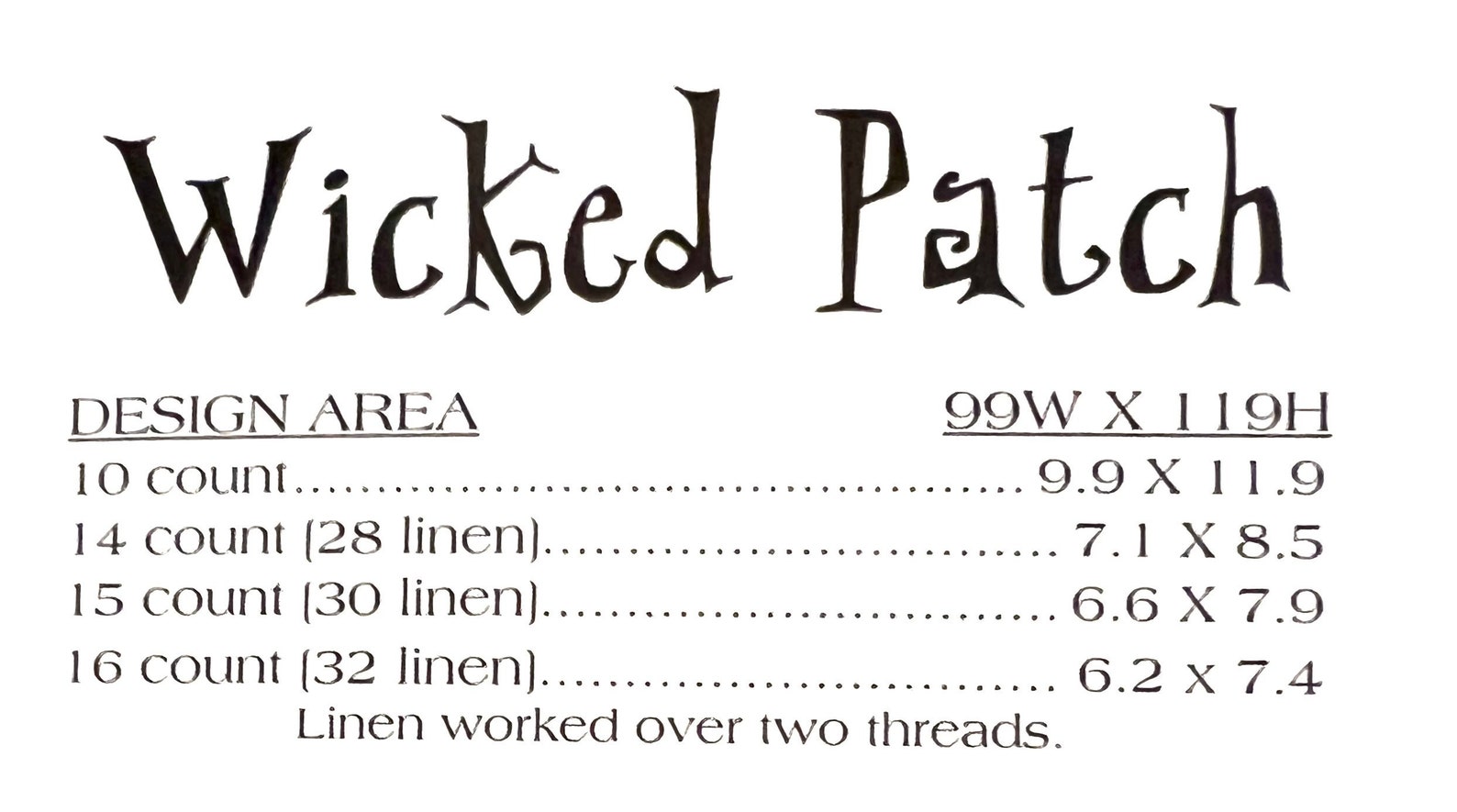 CRICKET COLLECTION a Wicked Patch Counted Cross - Etsy