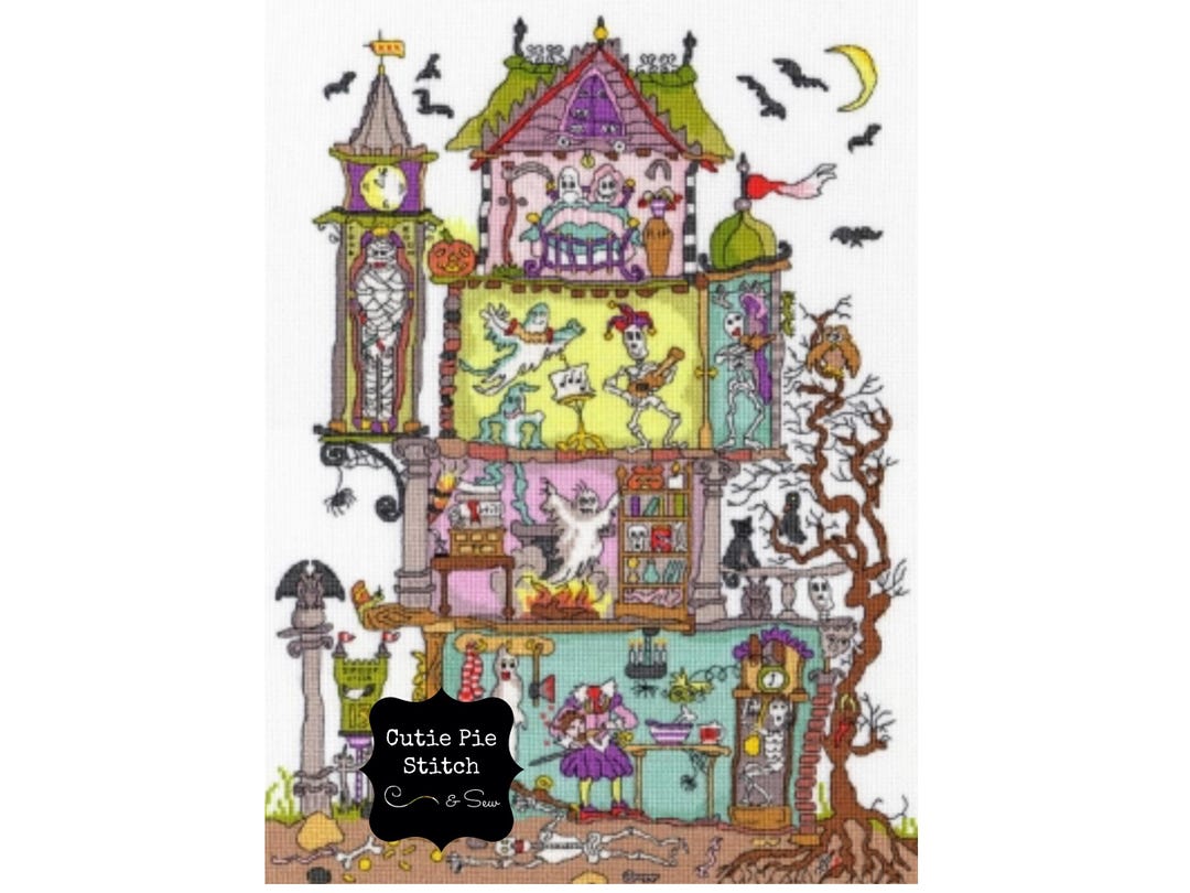Cross Stitch Kit BOTHY THREADS "cut Thru' Haunted House" Counted Cross ...