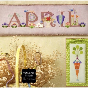 CRICKET COLLECTION "april" Counted Cross Stitch Pattern With Handmade ...