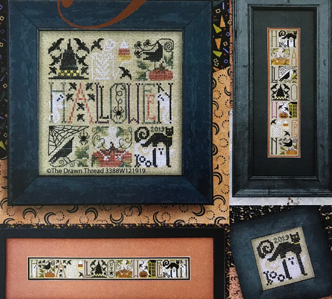 THE DRAWN THREAD "little Bits of Halloween" Counted Cross Stitch ...
