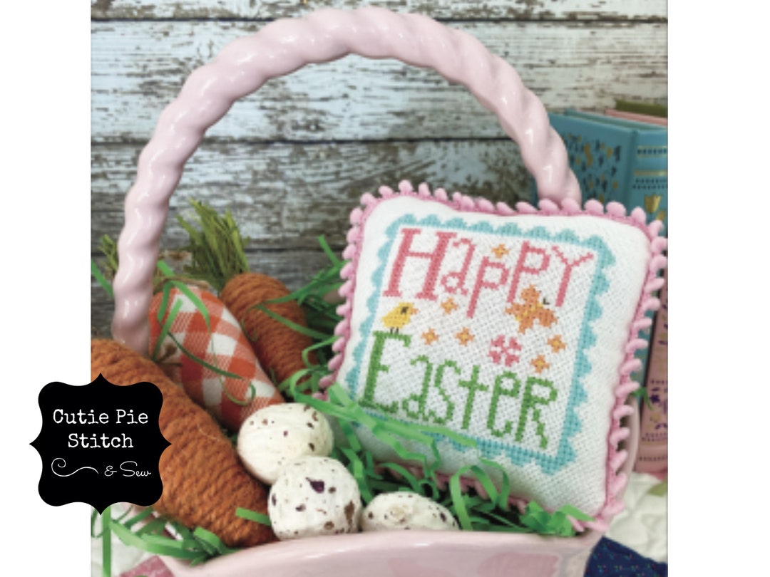 PRIMROSE COTTAGE "happy Easter" Counted Cross Stitch Pattern~easter ...