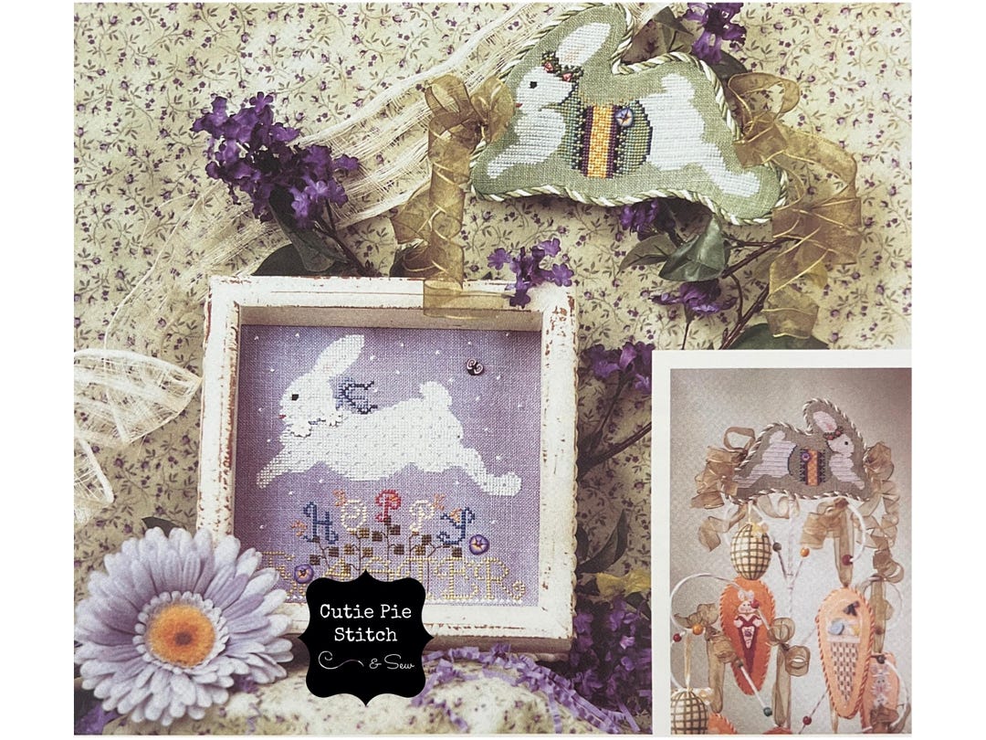 CRICKET COLLECTION "leaping Rabbit" Counted Cross Stitch Pattern~easter ...
