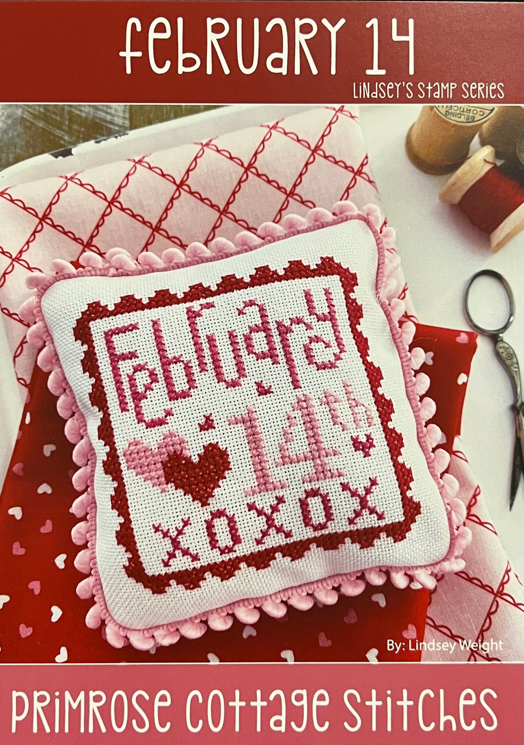 PRIMROSE COTTAGE "february 14th" Counted Cross Stitch Pattern~valentine ...