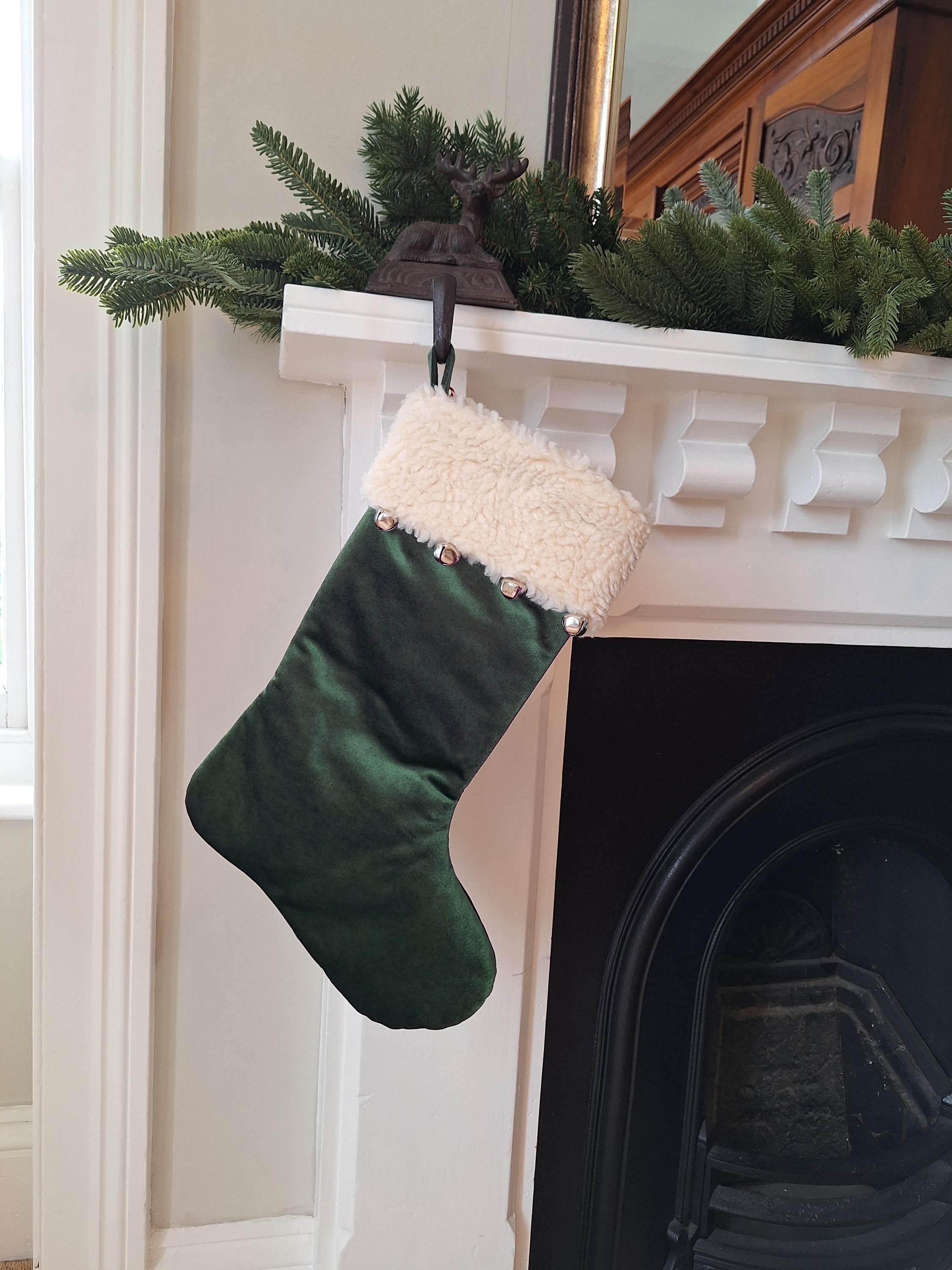 Green Christmas Stocking Luxury Green Velvet Christmas Stocking - Etsy
