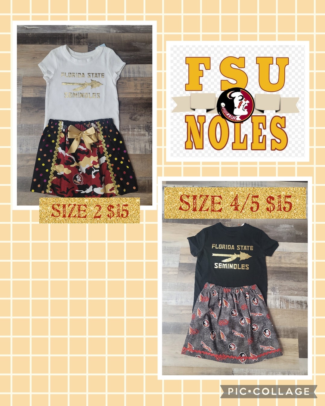 Florida State University Girls Skirt Set - Etsy